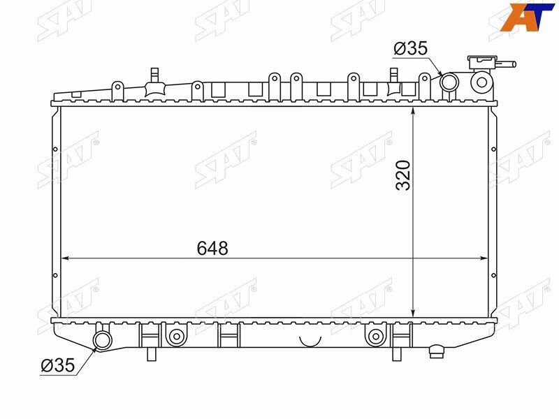 . SAT Радиатор охлаждения двигателя для Nissan AD 90-99 / Presea 90-99 / Pulsar 90-00