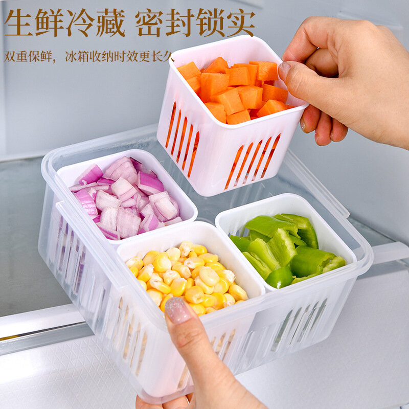 Домашний кухонный холодильник Фрукты для хранения еды Сливы Коробка для хранения зеленого лука Коробка для хранения