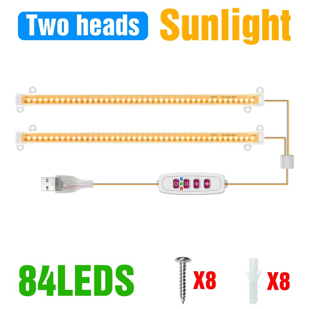 CanLing светодиодная фитолампа для растений Белый, 2-Pack-Sunlight, 50CM