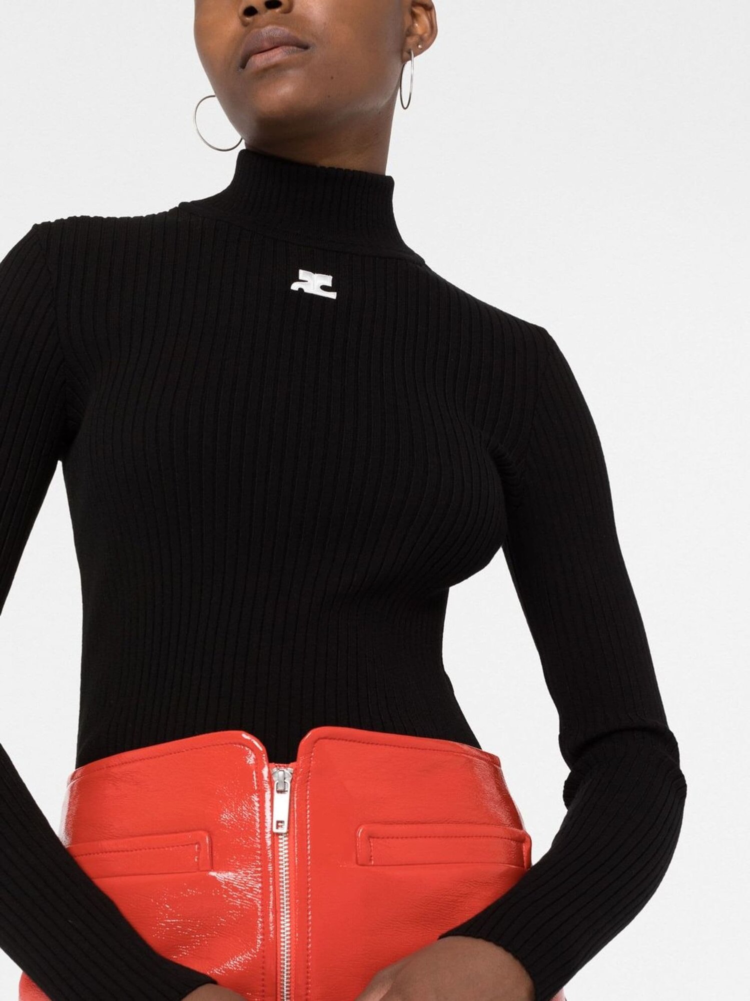 Свитер courreges Reedition, размер 44, , black/black — фото 1