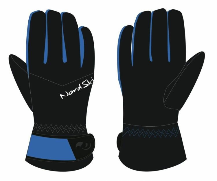 Перчатки Nordski Arctic Black/Blue Membrane NSV240170, M