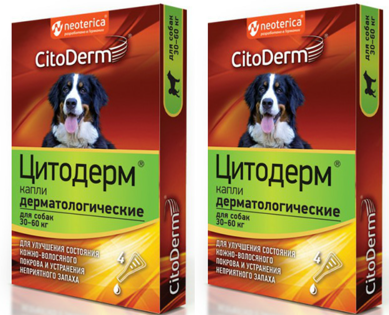 Капли дерматологические для собак 30-60 кг CitoDer, 2 уп