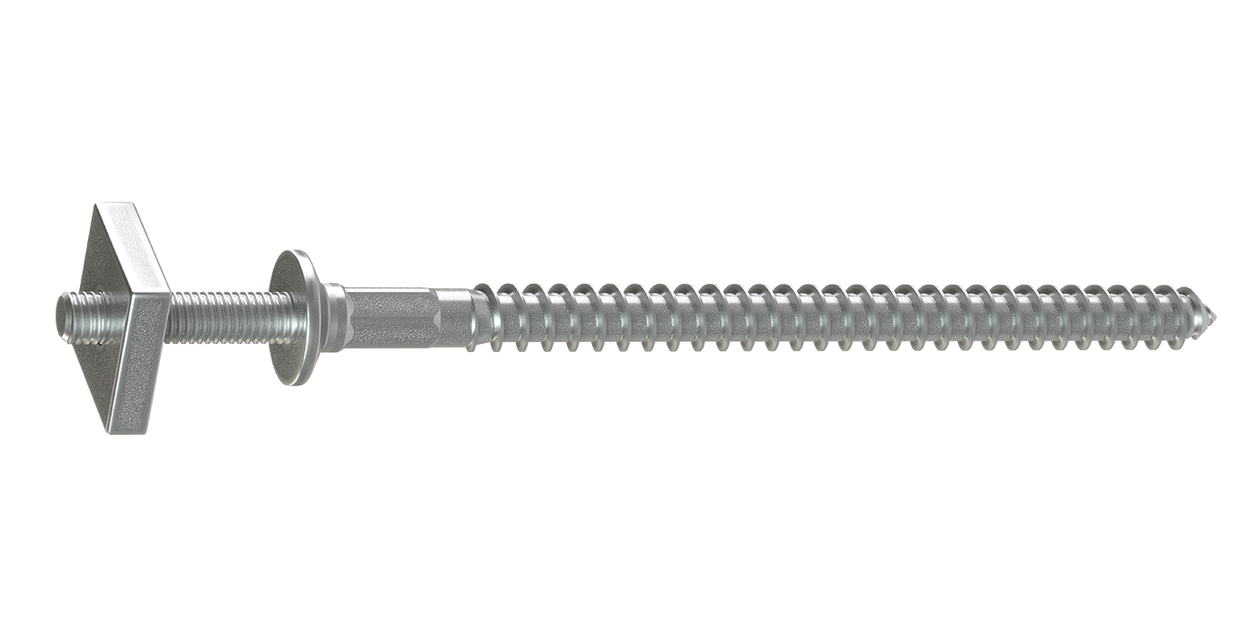 Шпилька специальная с гайкой 120 мм Docke , оцинкованная, 5шт