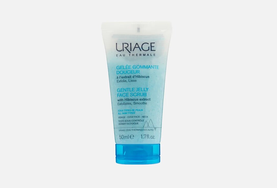 Мягкий скраб Uriage Gentle Gelly, для всех типов кожи, гипоаллергенный, 50 мл