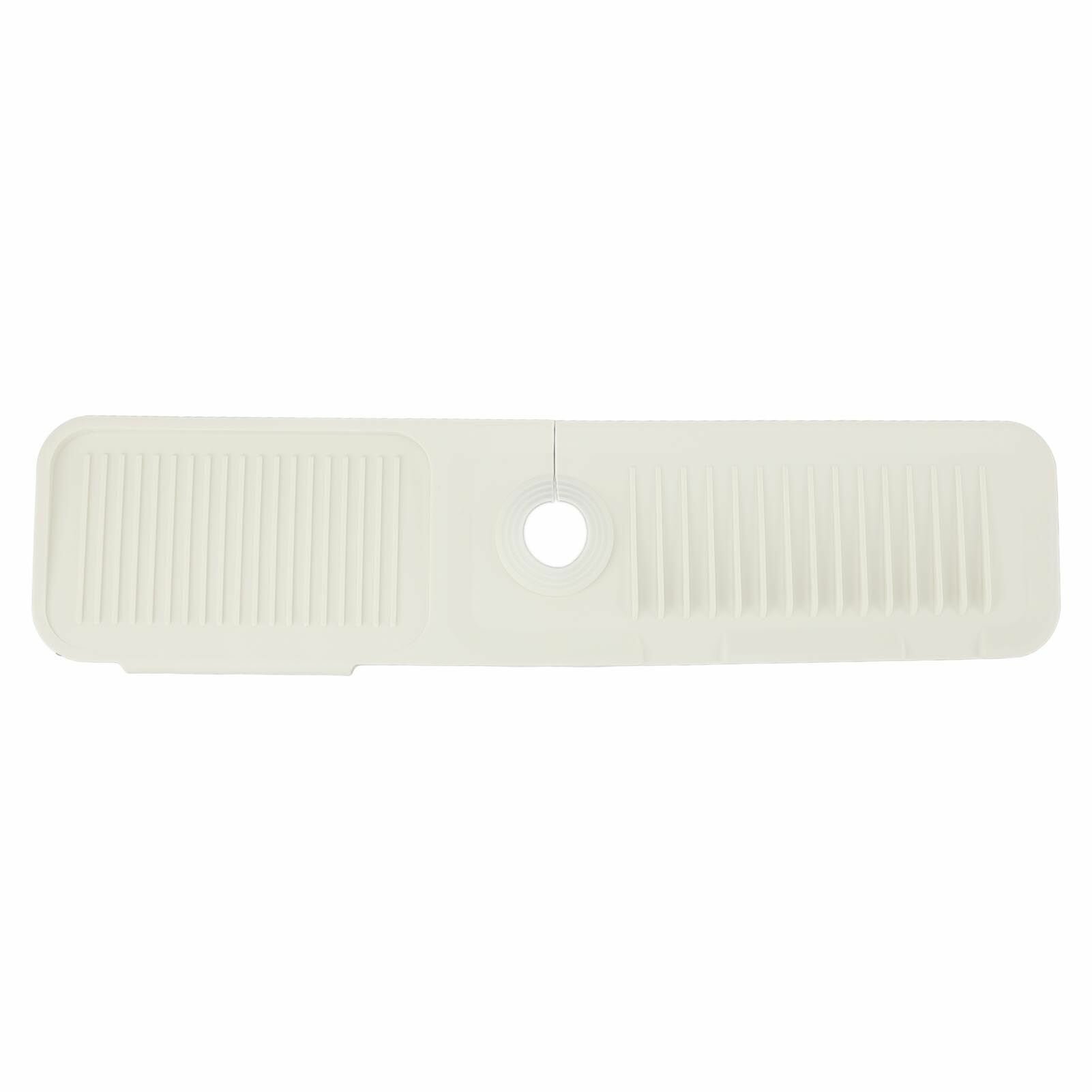 Силиконовый коврик для смесителя с функцией слива защита от брызг для раковины (белый)