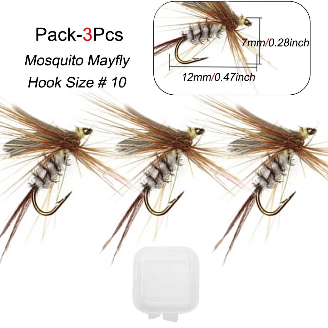 Нахлыстовые мухи Qievcrme Нимфа 1/3 шт. 3Pcs-Style C