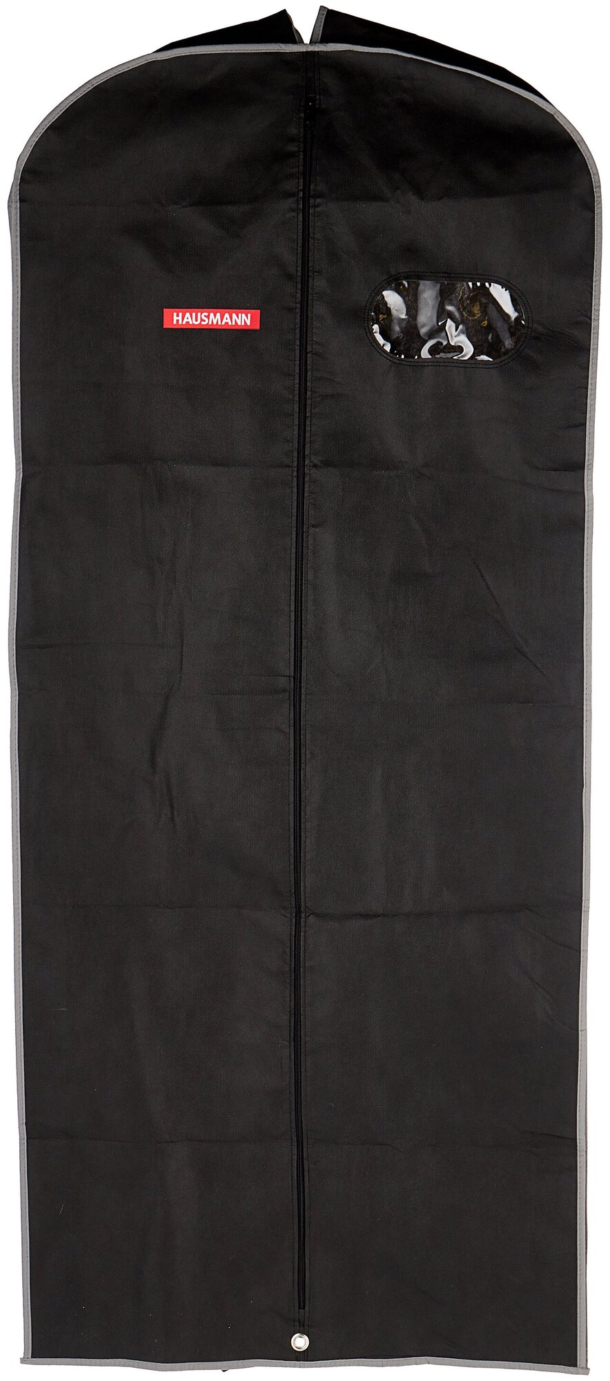 Чехол для одежды Hausmann HM-701403, черный, нетканый, овальное окно