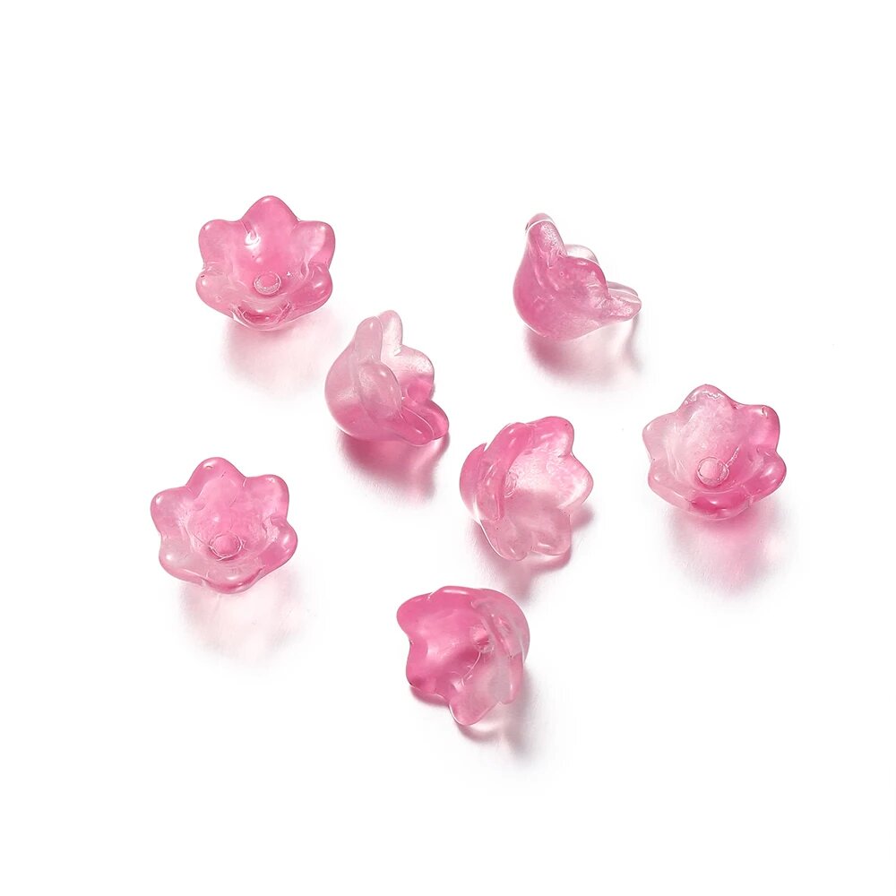 Стеклянные градиентные бусины St.kunkka для украшений Розовый, 30PCS, pink