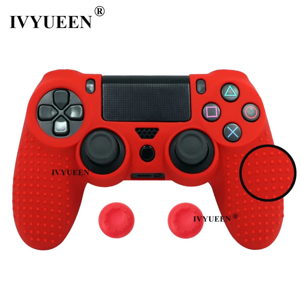 Противоскользящий силиконовый чехол IVYUEEN для Sony Dualshock 4 PS4 Pro, тонкий камуфляжный чехол для контроллера и крышка с ручкой для Play Station 4
