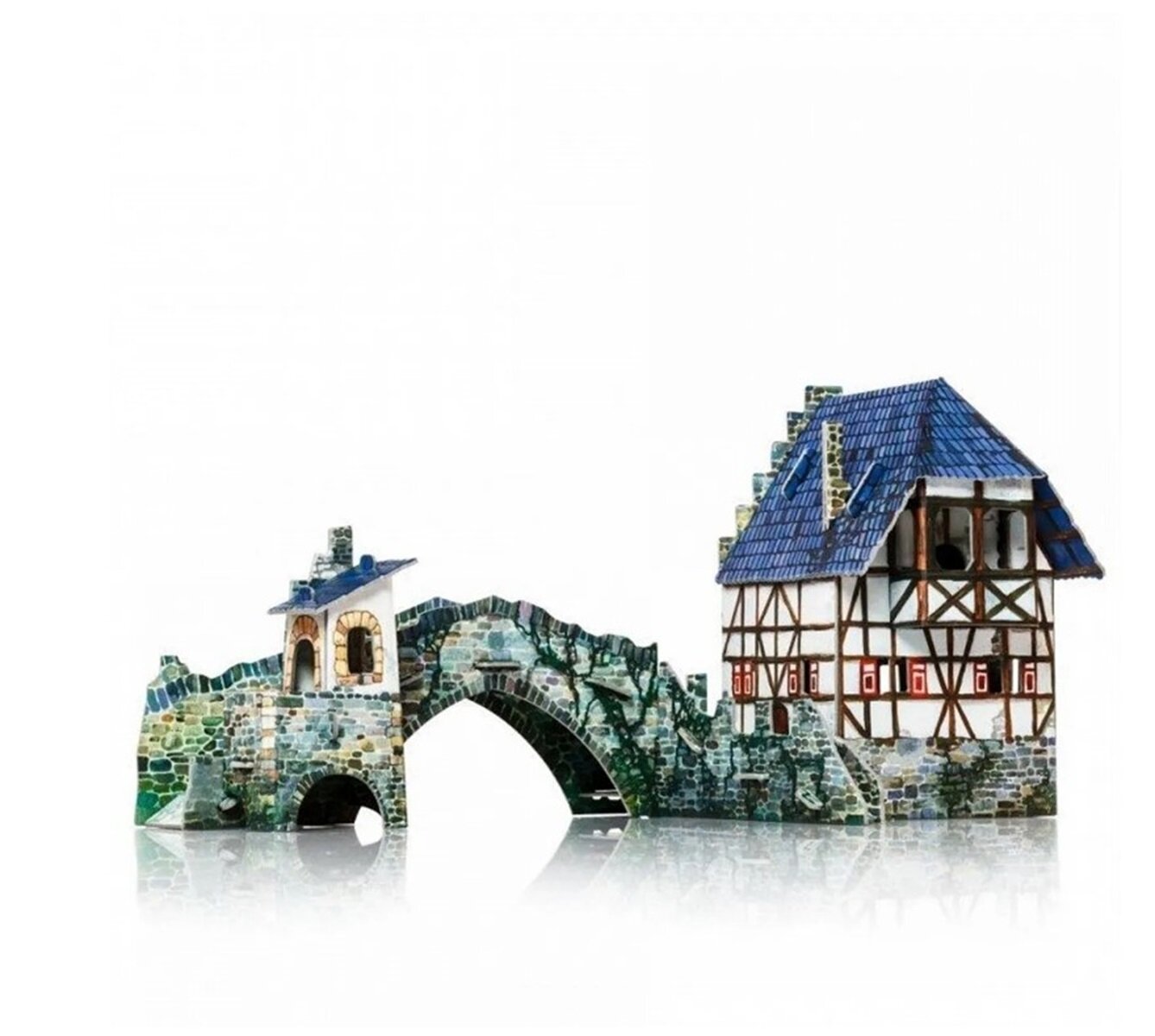 Сборная модель Умная Бумага Мост. Средневековый город УмБум258