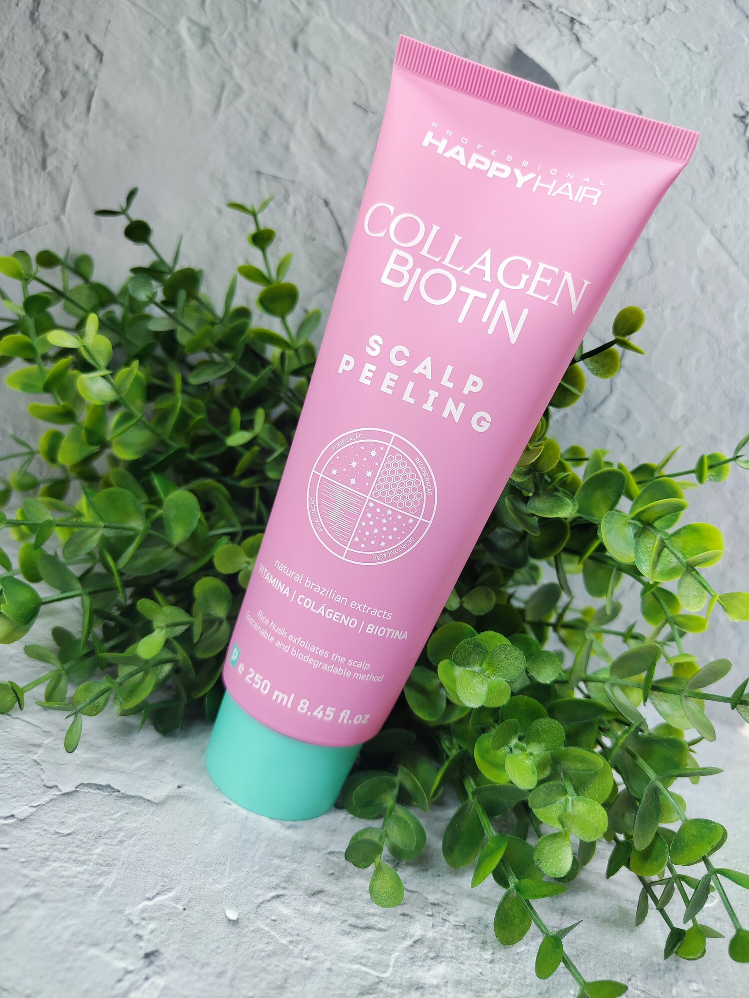 Пилинг для кожи головы Happy Hair Scalp, Collagen & Biotin, 250мл