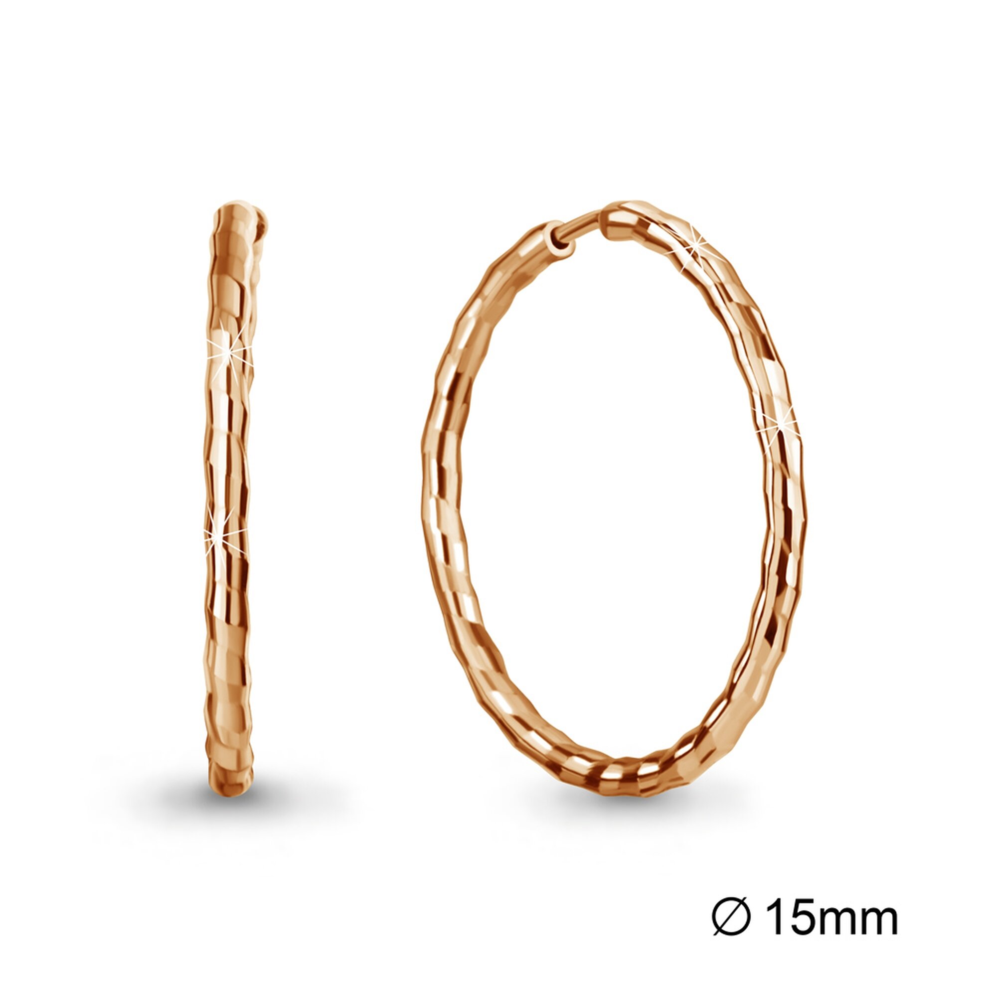 Серьги конго, красное золото, 585 проба