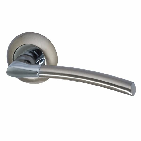 Ручка раздельная на круглой розетке A54-L06 (CP+SN)/CP (хром+никель/хром) MARLOK