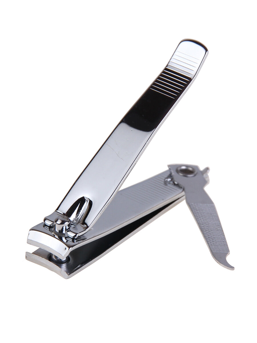 Книпсер для ногтей с пилкой, хром, металл, 8 см