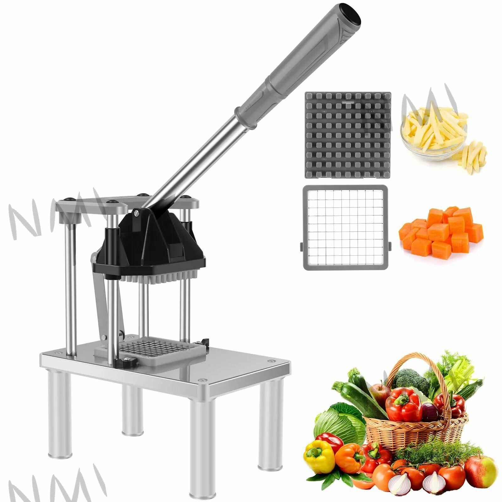 Слайсер для овощей и фруктов с 2 лезвиями – быстрая нарезка картофеля фри, салатов и десертов