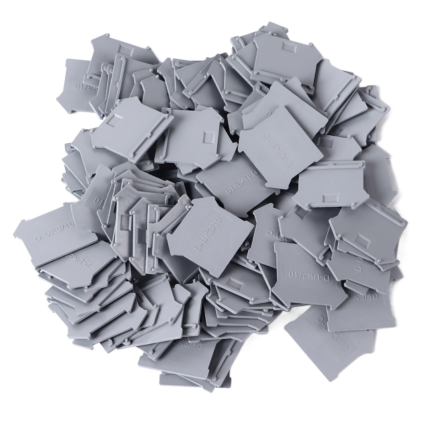 100 шт. клеммных перегородок PA66 для DIN-рейки, торцевые крышки, разделительные перегородки для разъемов UK3N, UK5N, UK6N, UK10N, UK16N, UK25N