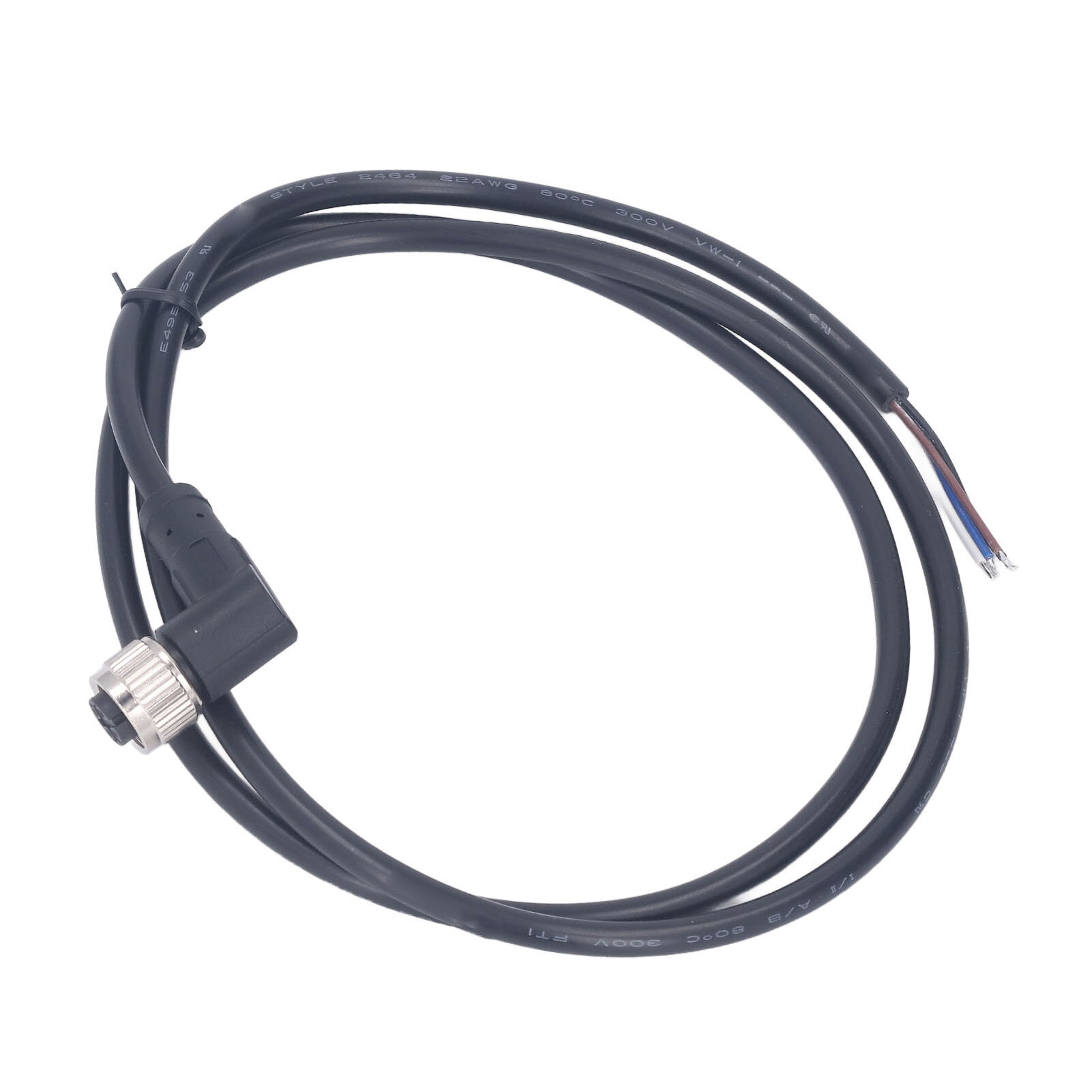 M12 Кабель 4-контактный авиационный разъем Электрический кабель Прямой угол Женский разъем 1M 250V AC DC для машинного оборудования