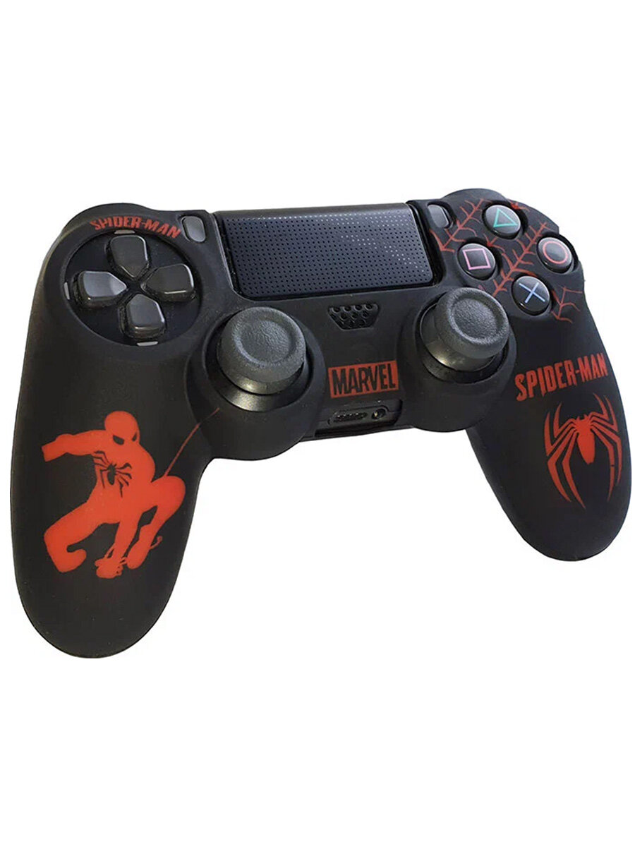 Силиконовый чехол для геймпада Sony DualShock 4 PS4 (Spider-Man)