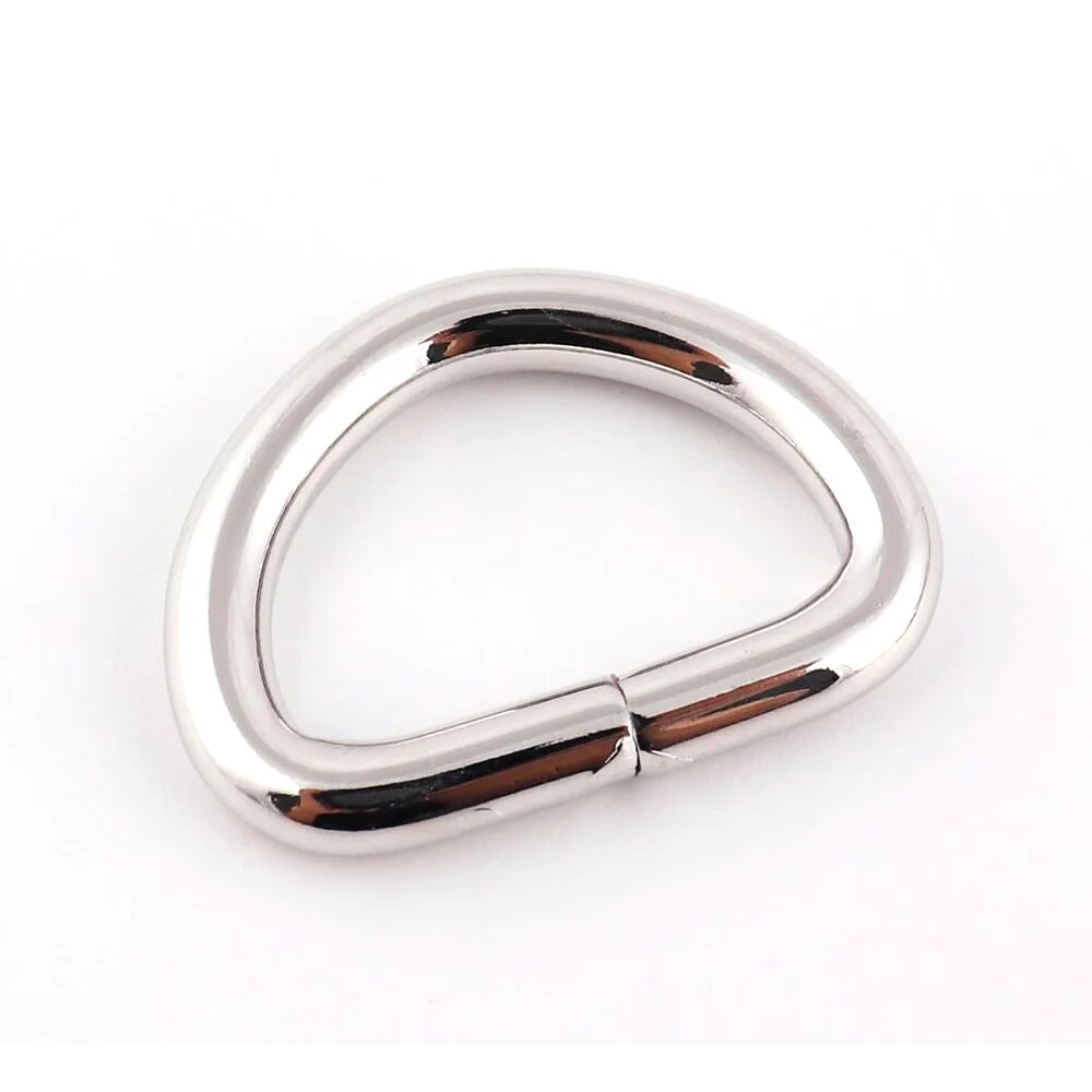 Металлические D-образные пряжки 10 шт. Серебряный, 20mm, Silver