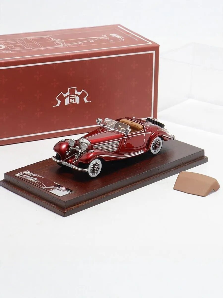 Машинка Liberty 1/64 Mercedes-benz 500K convertible vintage car Die-cast Alloy Car Model Collection Display Gift