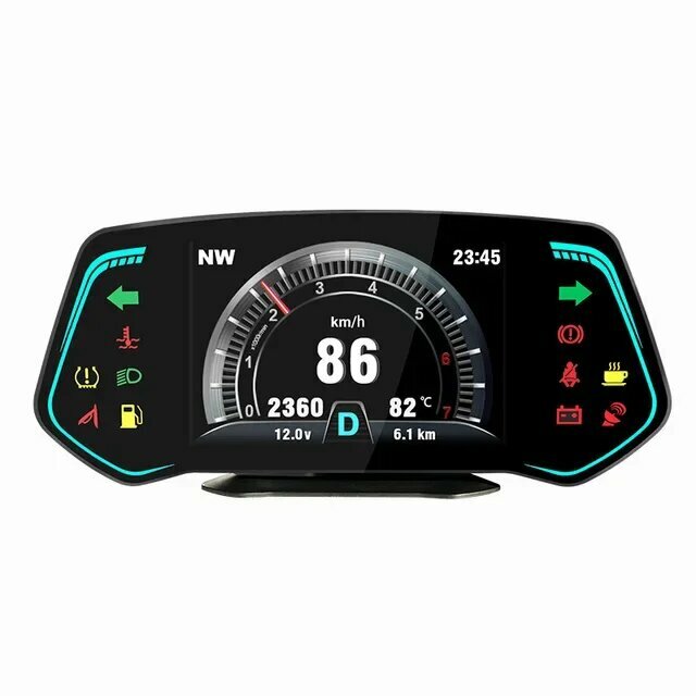 Автомобильная электроника OBD2 телефон со спидометром турбооборотом и будильником температура автомобильные Сменные аксессуары Автомобильный цифровой дисплей HUD
