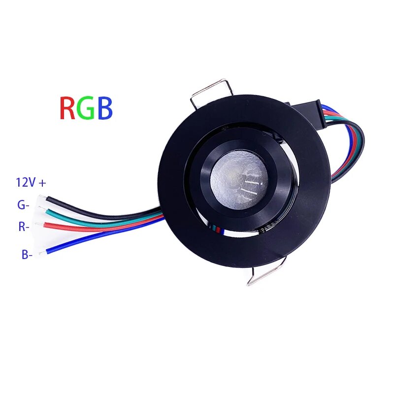 Ohlite RGB RGBW мини-прожектор DC12V RGB, Black body