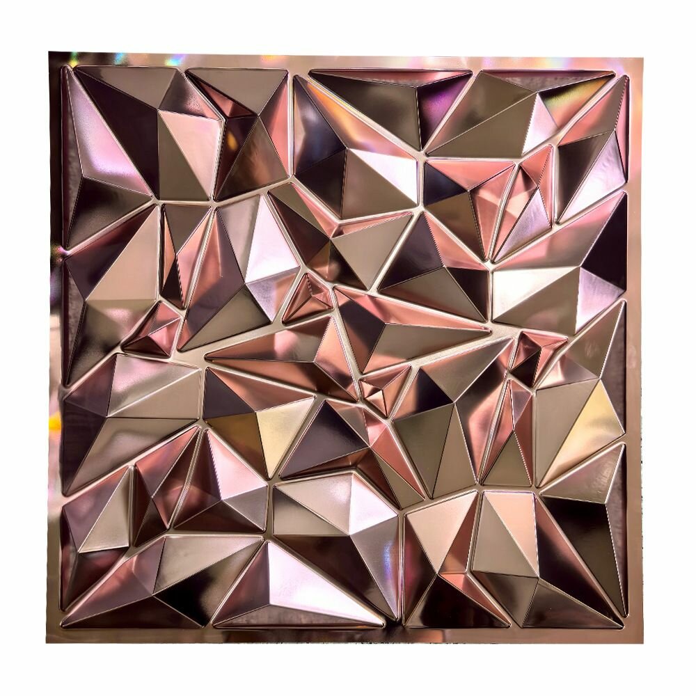 Kunyang-Акустическая звукоусилительная панель, 50x50x2,5 см-12 оттенков розового золота-3D пластиковая из ПВХ, диффузия акустической обработки в студии звукозаписи, потолок в стиле ар-деко