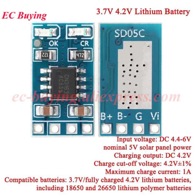 EC Buying MPPT контроллер заряда для литий-ионных аккумуляторов 18650 5pcs, 3.7V Lithium Battery
