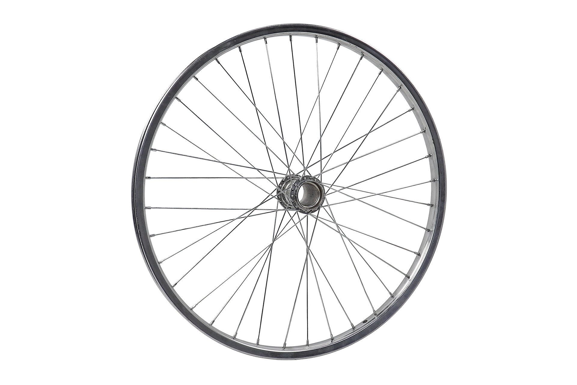 Обод 24" задний (хром) со втулкой на гайках спорт