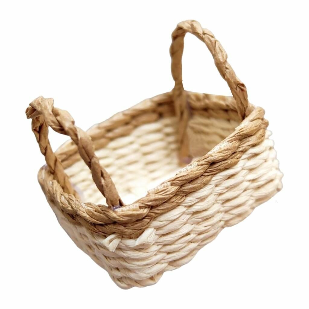 Mini миниатюрная корзина small cloth ob11-короткая двухцветная корзина из ротанга