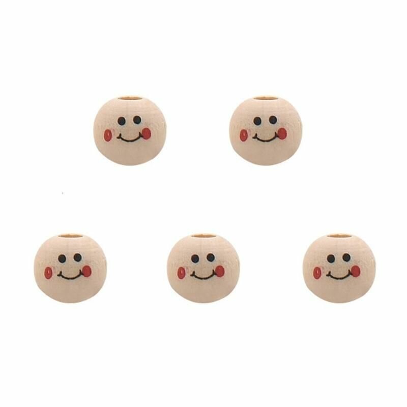 Упаковка из 100 деревянных бусин, отображающих индивидуальные дизайны для украшений для вечеринок, - 10MM