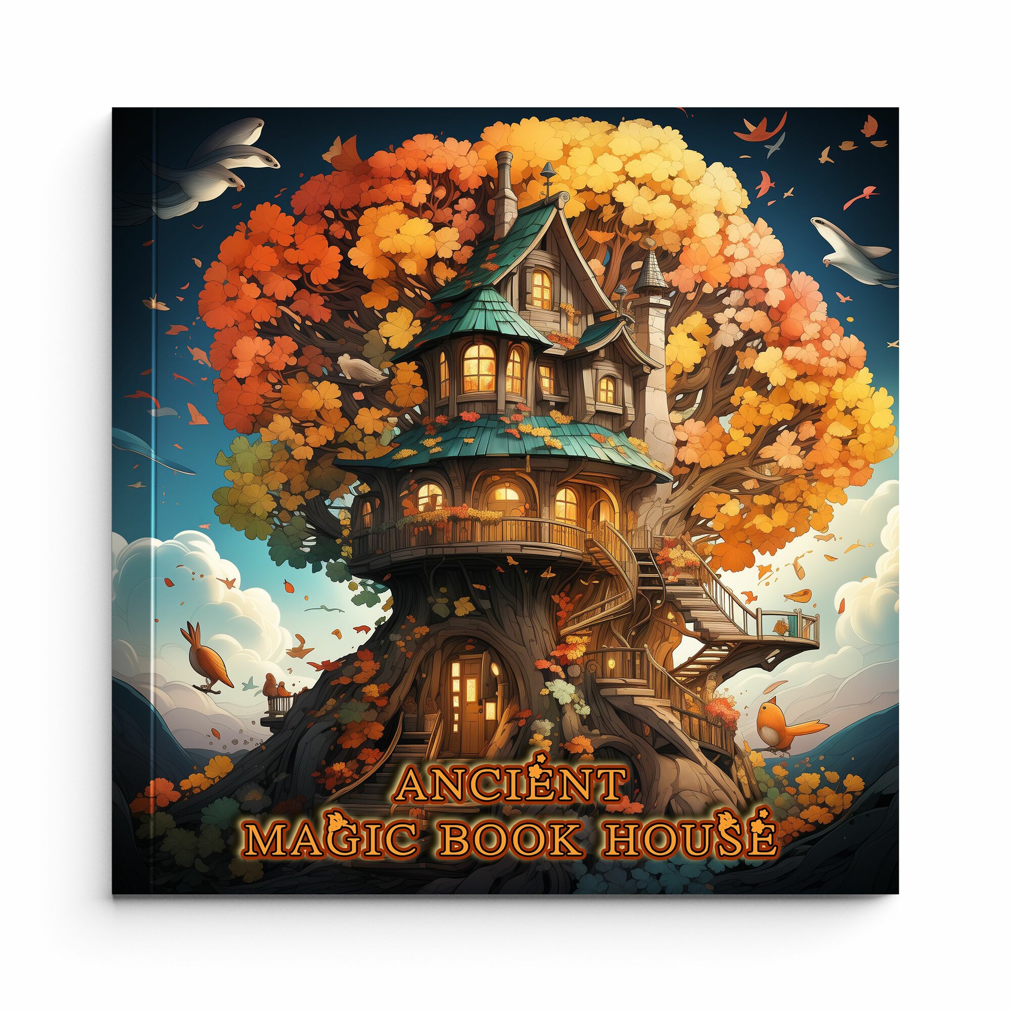 Книжка-раскраска в Деревянный дом, Альбом для рисования Деревянный дом, высокое качество Книга каракулей20 см*20 см, подходит для раскрашивания как взрослыми, так и детьми