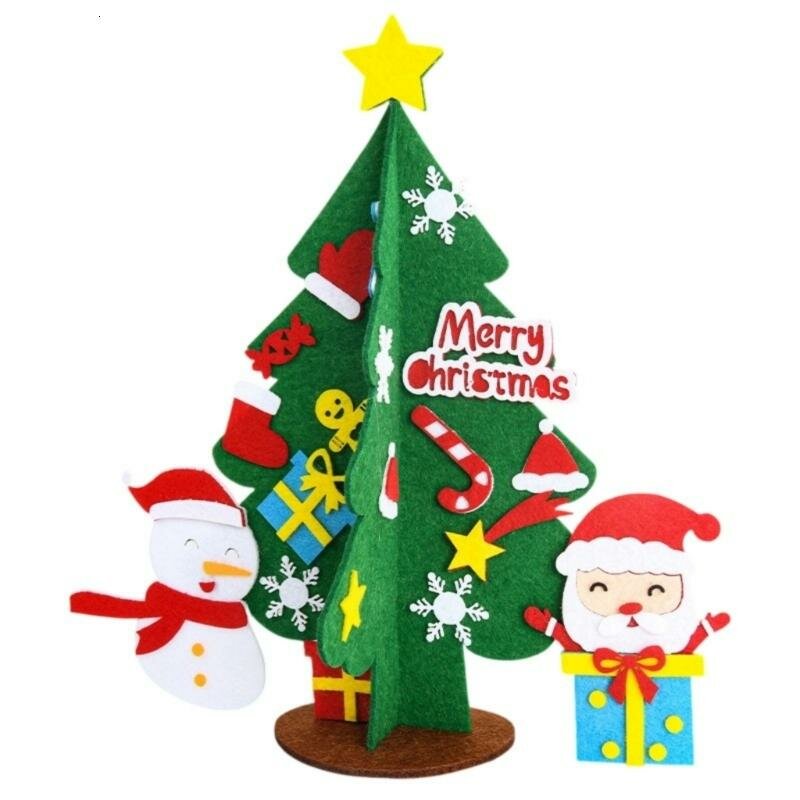 Новогодняя ёлка из ткани 3D, настольный декор, Модель B