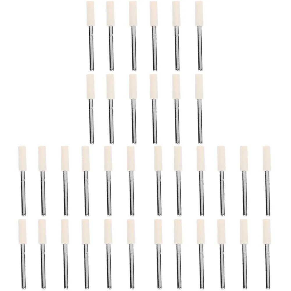 Белые полировальные круги из войлока и железа 4 мм, набор из 36 штук для шлифовки и полировки