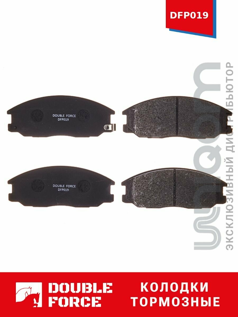 Колодки тормозные передние HYUNDAI SANTA FE 2000 - 2010, TRAJET 2004 - 2009 / SSANG YONG ACTYON 2005 - 2010 / ACTYON SPORTS 2006 - 2016 / KYRON 2006 - 2016 / REXTON 2003 - 2016 Double Force DFP019