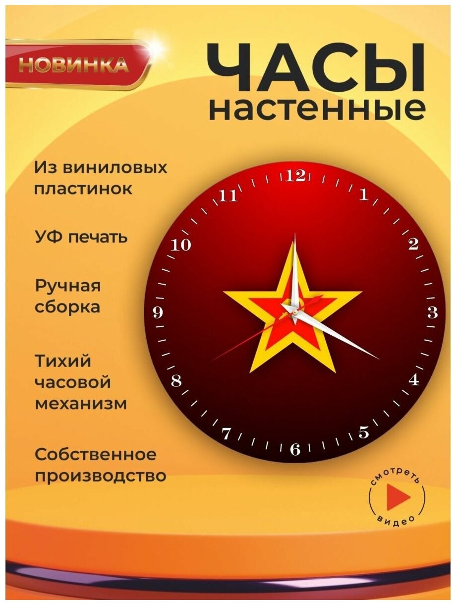 Настенные креативные часы Звезда СССР 1