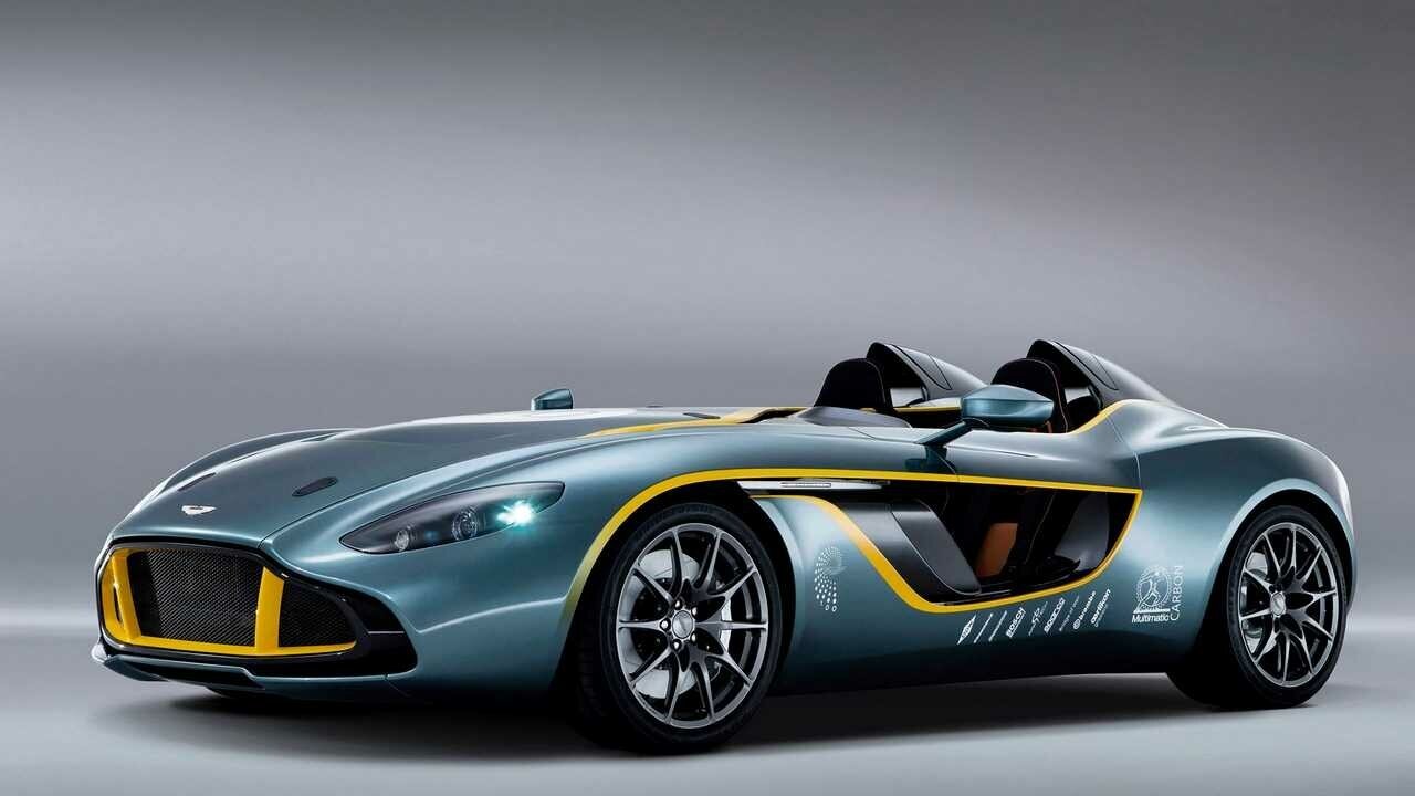 Картина на холсте 60x110 LinxOne "Авто speedster cc100 aston" интерьерная для дома / на стену / на кухню / с подрамником