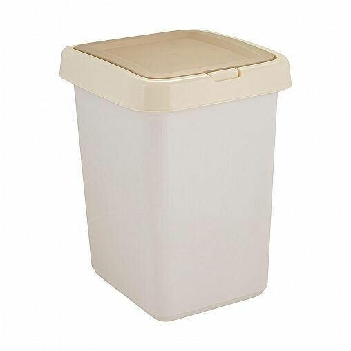 Контейнер для мусора Spin&Clean / Спин энд Клеан Step из полипропилена с крышкой кофейный 25л / ведро