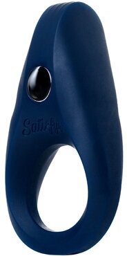 Satisfyer Rocket Ring, синее Эрекционное кольцо с вибрацией 7,5 см
