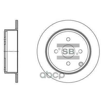 Диск тормозной задний TOYOTA COROLLA 02-07 R Sangsin brake арт. sd4092