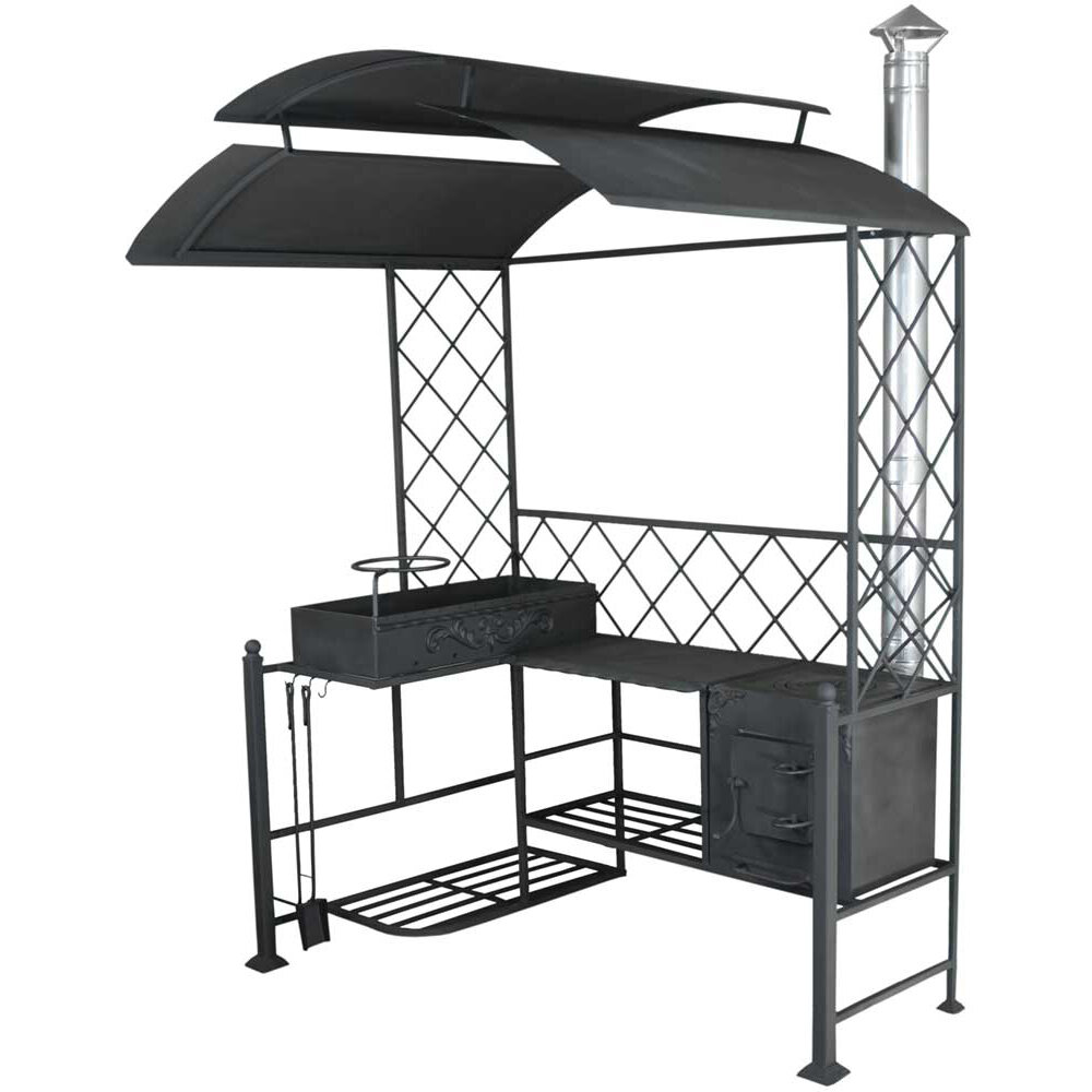 Мангал Ромб, жаровня 4 мм, печь 4 мм