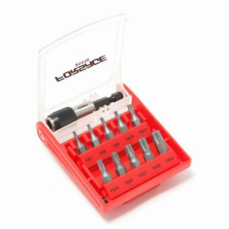 Набор бит TORX с битодержателем 11пр. (T 7,8,9,10,15,20,25,27,30,40-25мм)