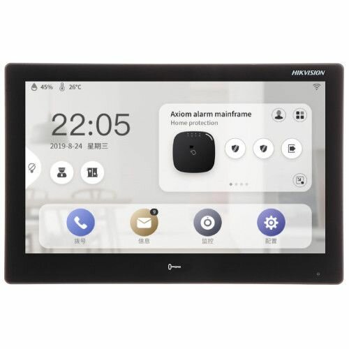 IP видеодомофон Hikvision DS-KH9510-WTE1(B) Black с дополнительной рамкой