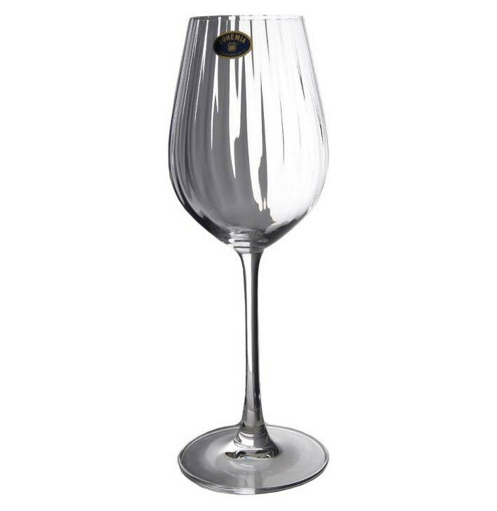 Бокал для белого вина 400 мл 1 шт Crystalite Bohemia "Columba /Колумба /Оптика /Без декора" / 355730