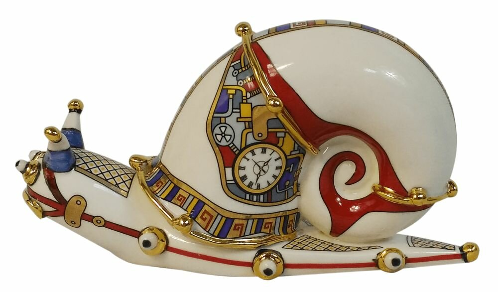 Статуэтка фарфоровая улитка стиль стимпанк