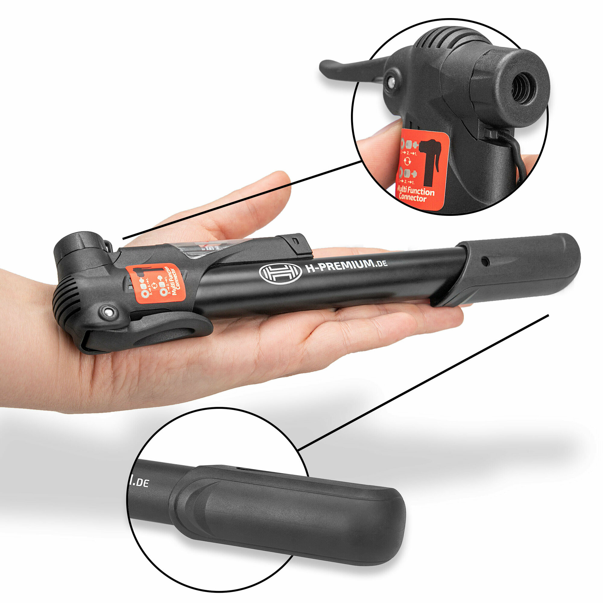 Насос ручной велосипедный с манометром