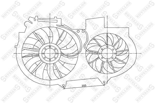 Вентилятор охлаждения Audi Stellox 29-99272-SX