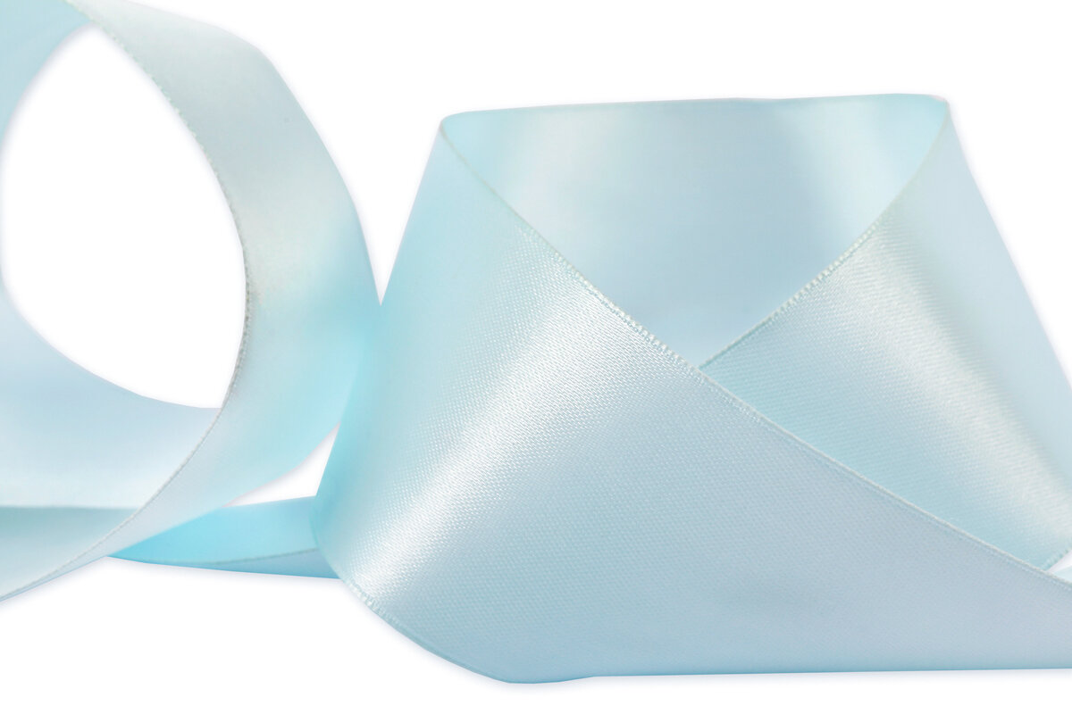 Лента атласная 50 мм "Gamma" AL-50D двухстор. 33 м №129 голубой