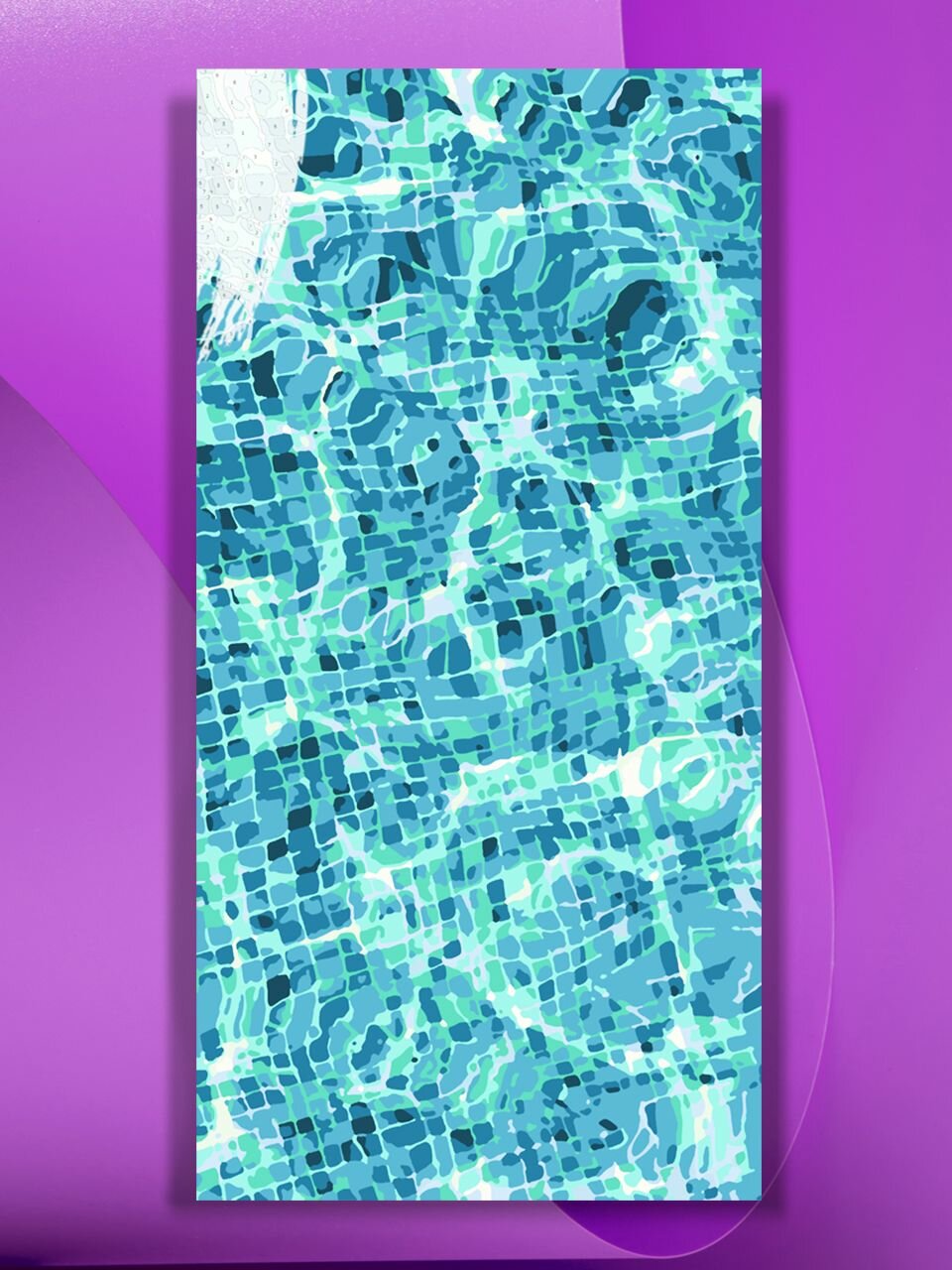 Картина по номерам на холсте Бассейн, 30 х 60 см