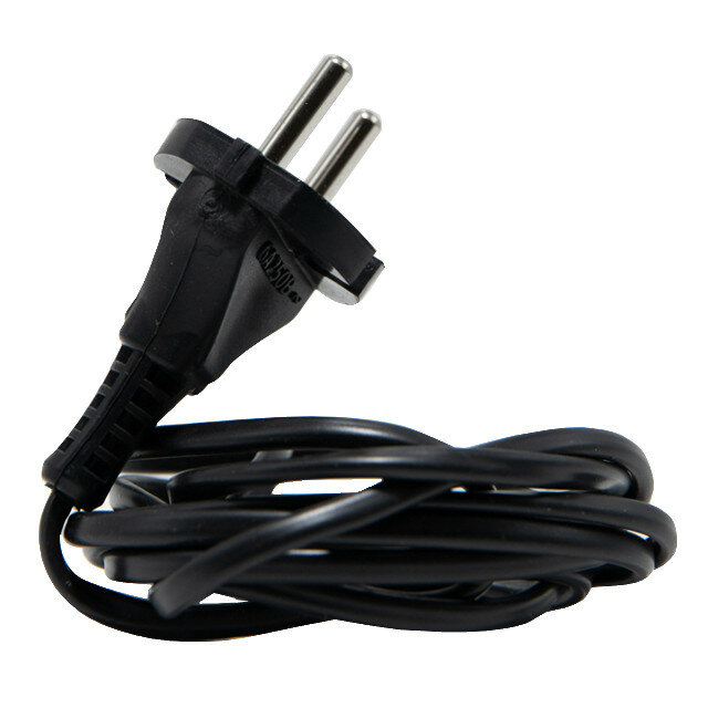 Кабель с вилкой ШВВП реальная электрика 2x0,75, 1,7 м 6А без выключателя черный